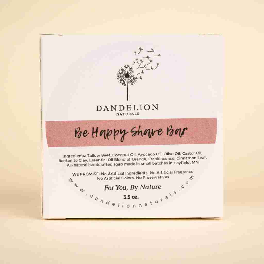 Be Happy Tallow Shave Bar Soap - Dandelion Naturals
