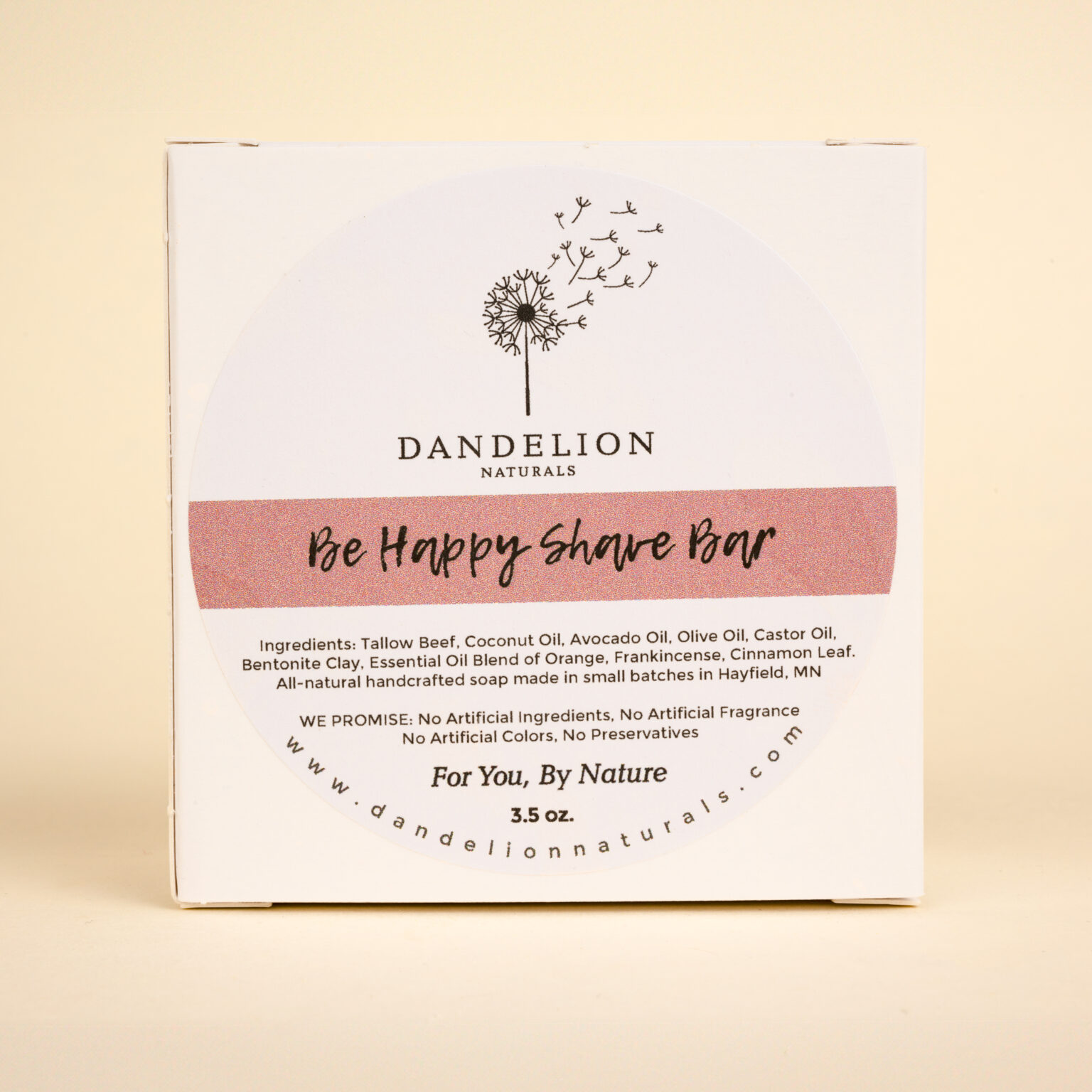 Be Happy Tallow Shave Bar Soap – Dandelion Naturals