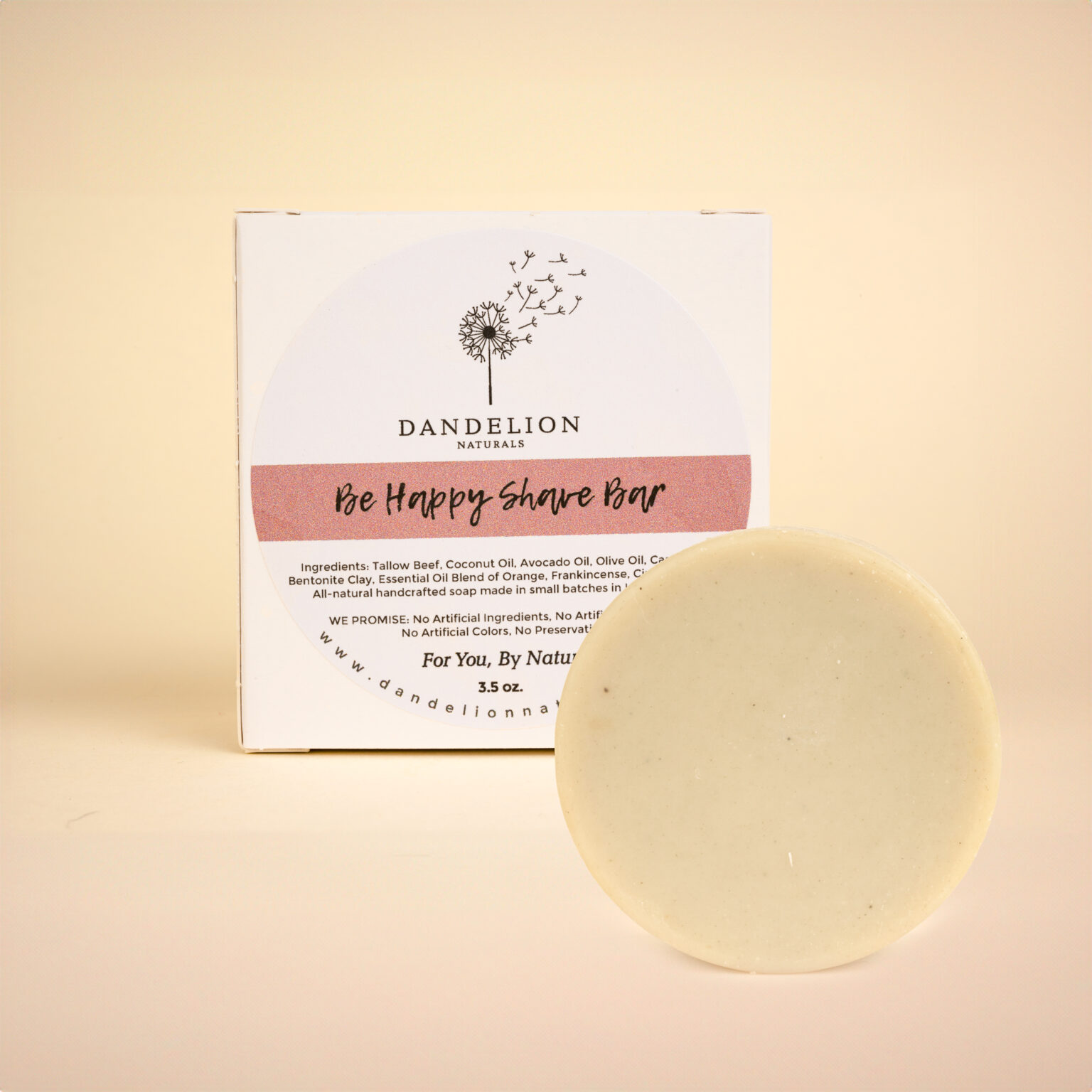 Be Happy Tallow Shave Bar Soap – Dandelion Naturals