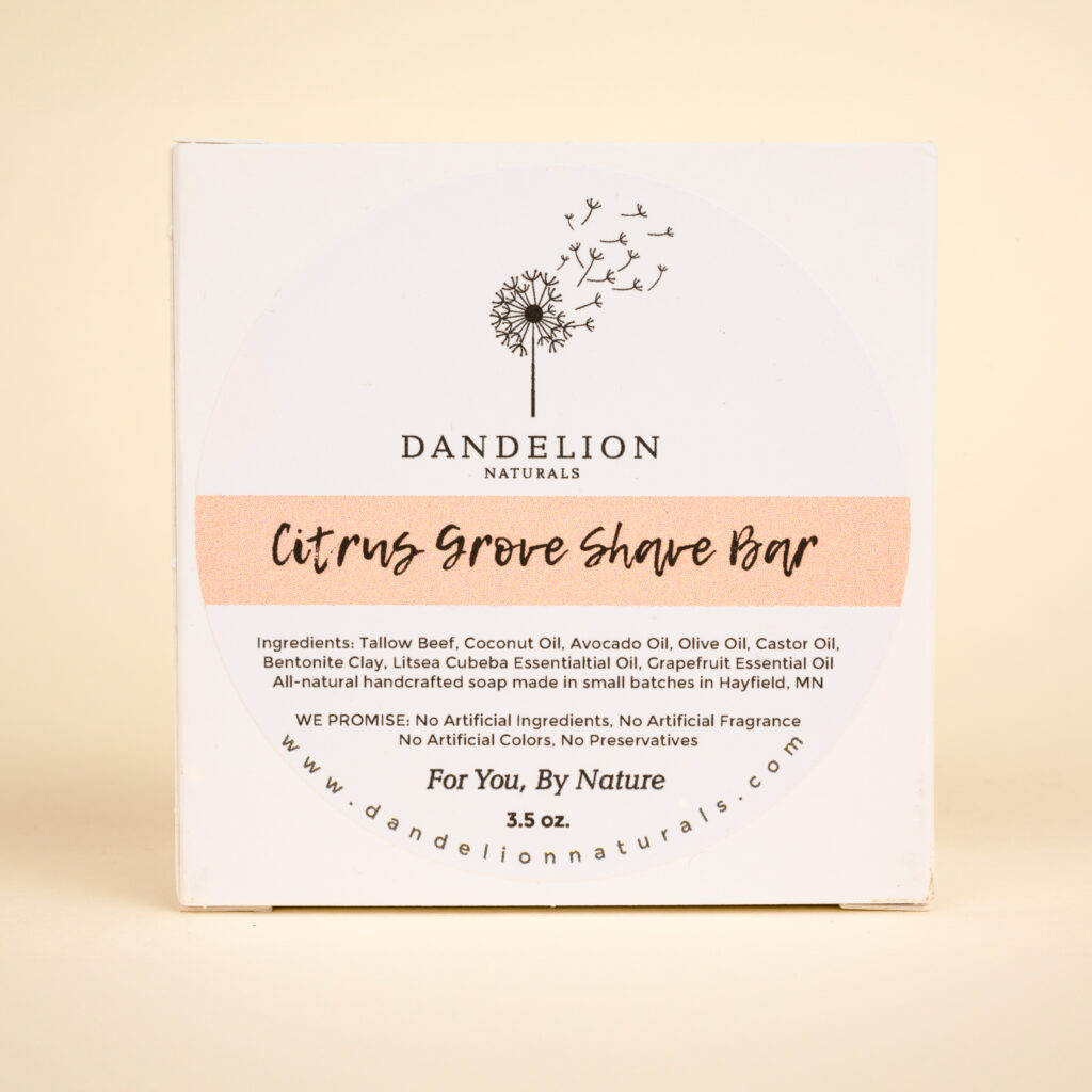 Citrus Grove Tallow Shave Bar Soap – Dandelion Naturals